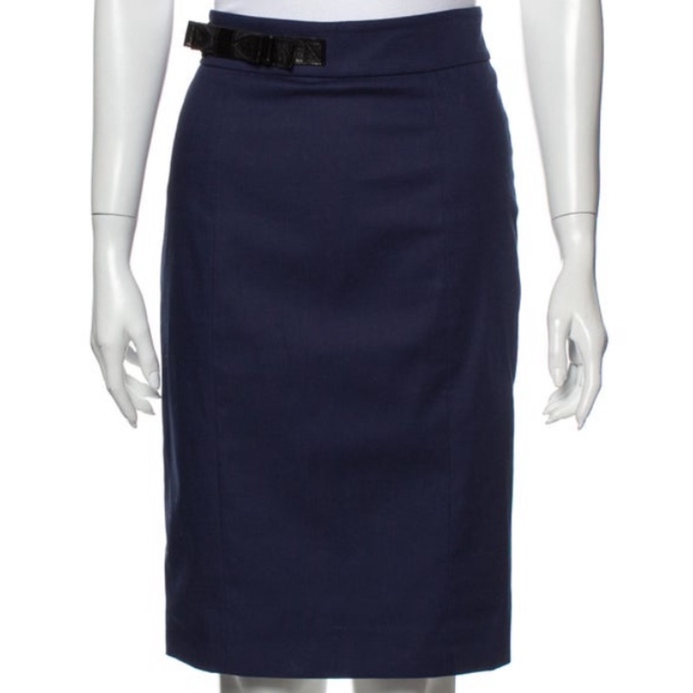 Red Valentino Pencil Skirt 40it/4us Navy Blue (Sk1) - Gem